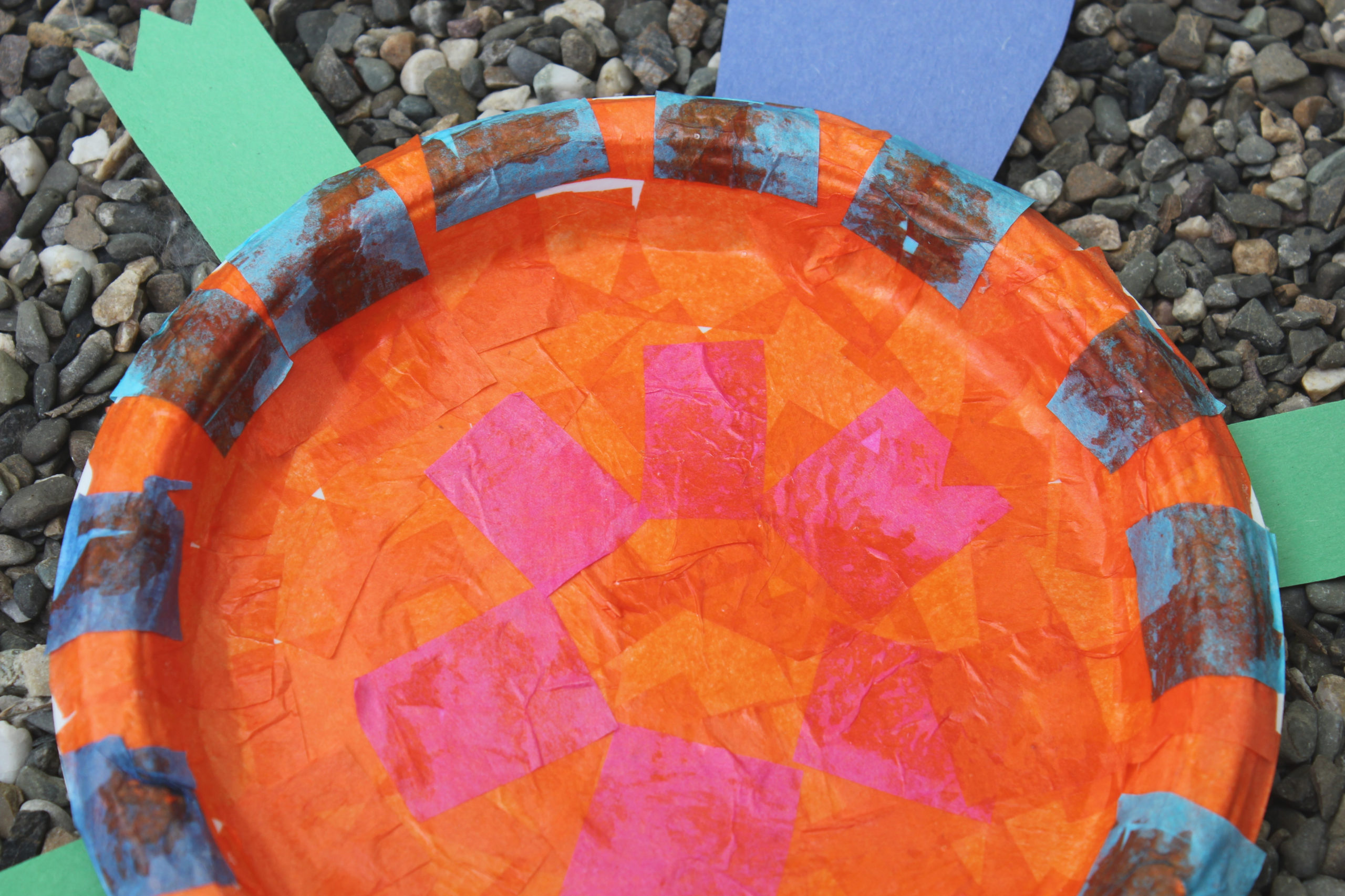 Tissue Paper Mosaic Turtle Craft - A Nation of Moms