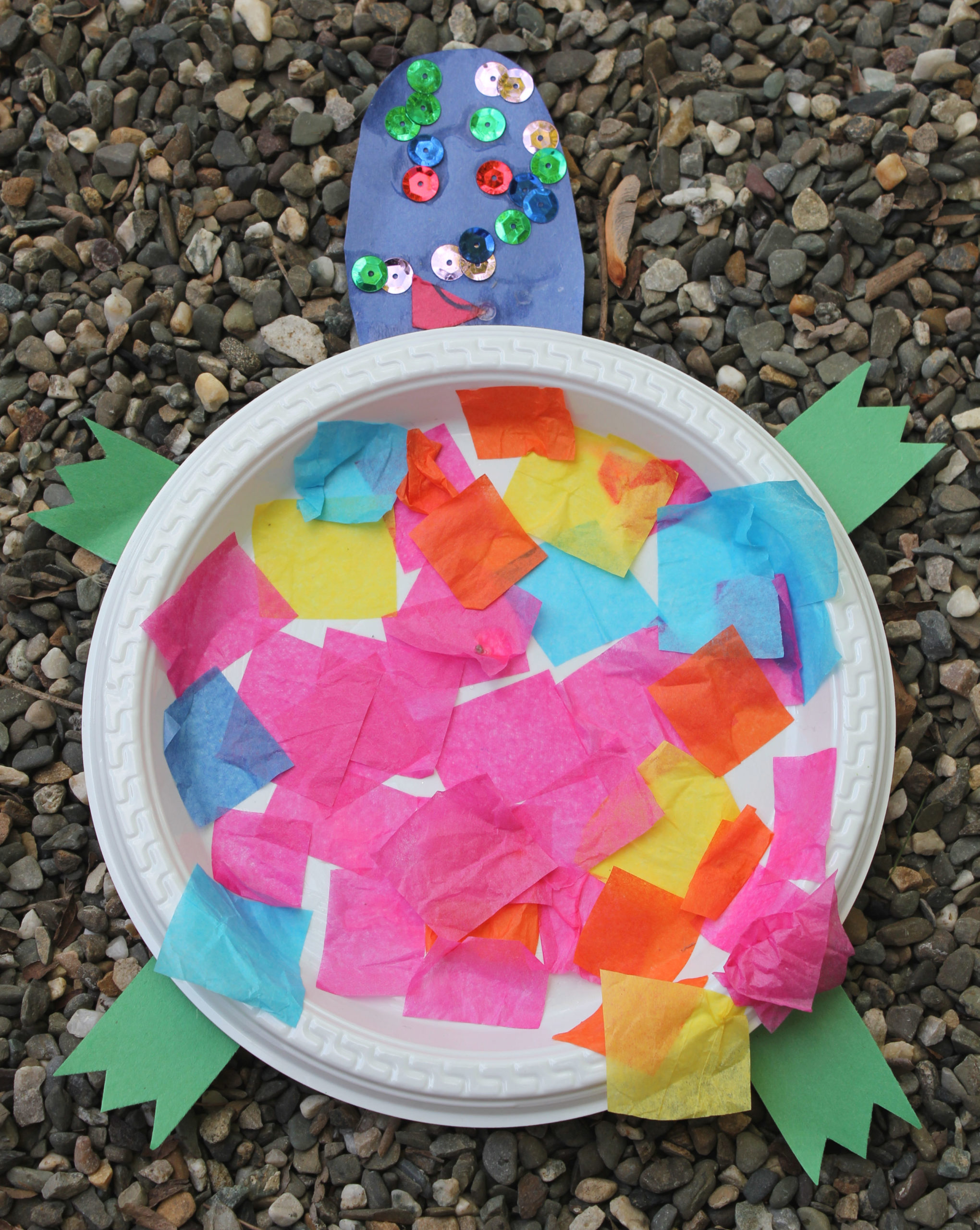 Tissue Paper Mosaic Turtle Craft - A Nation of Moms