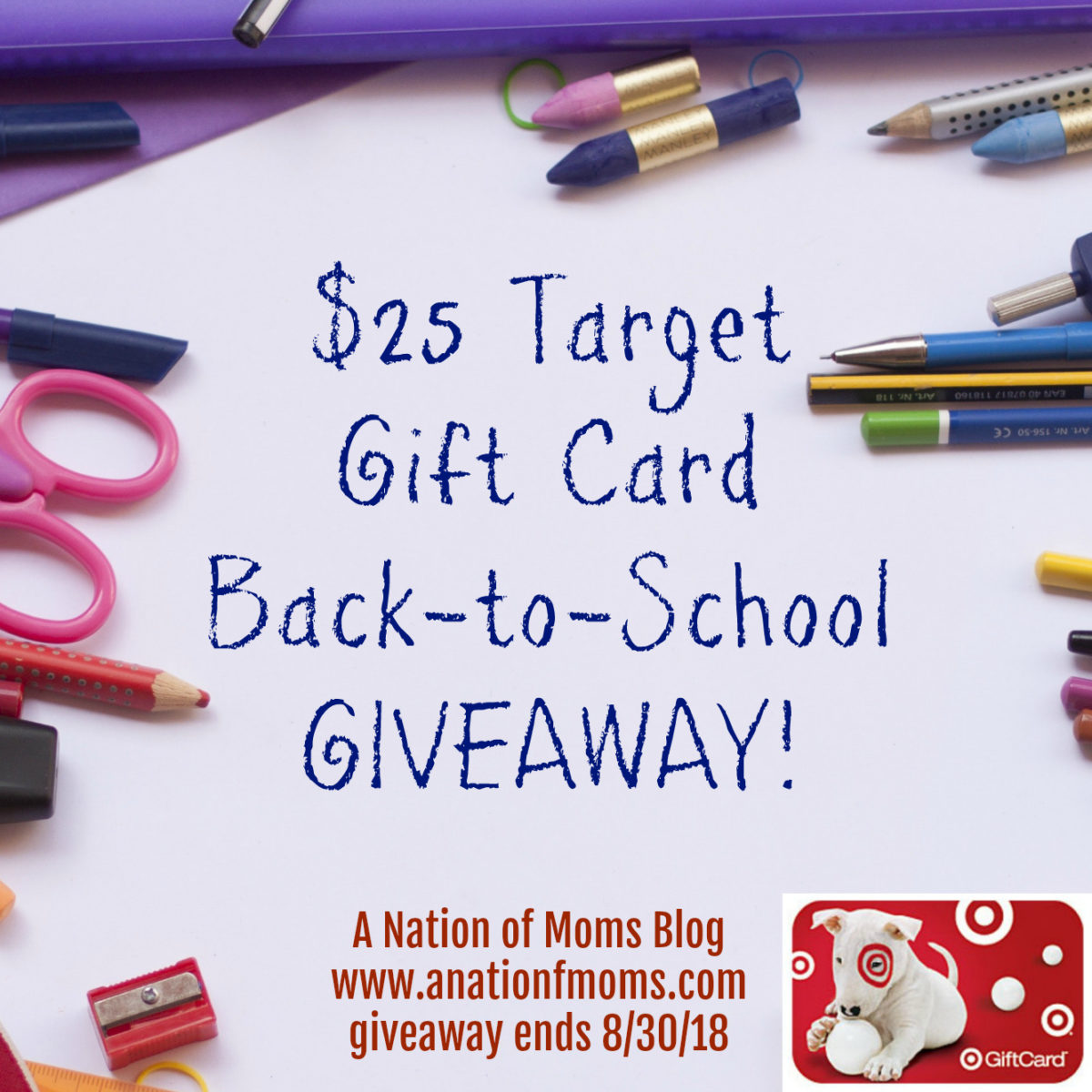 2018 Back to School Target Gift Card Giveaway! - A Nation of Moms